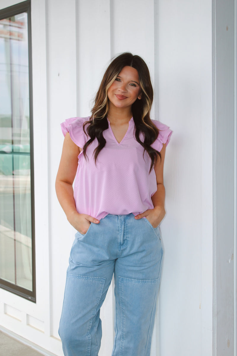 Leigh Lilac Top – The Boutique at Peach Park